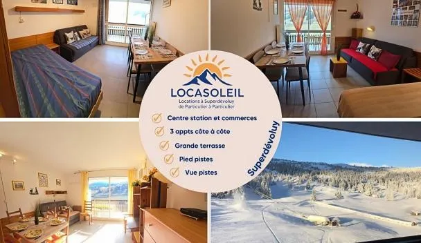 Appt pied pistes et centre station Superdévoluy chez Locasoleil, Le ...