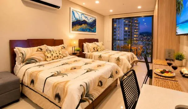 Modern studio with balcony, pool & coworking space, Gaira (tarifs ...