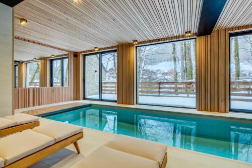 Chalet Nosefosa - Magnifique Chalet Neuf Avec Piscine Interieure, Pour 10 Personnes - Les Gets