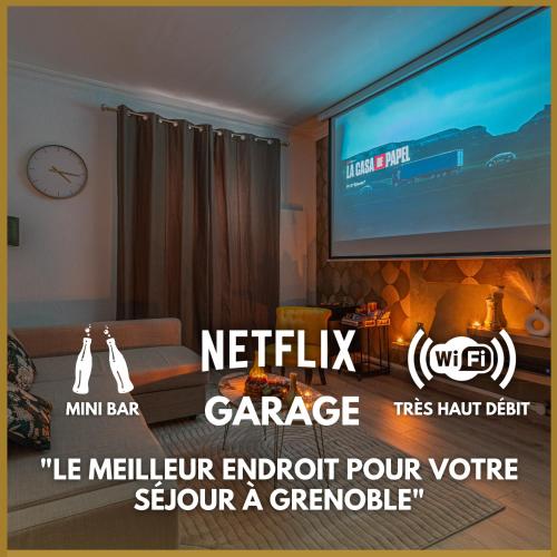 Luxury Cinephile - Netflix - 2 Balcons - Garage Prive - Minibar - Grenoble