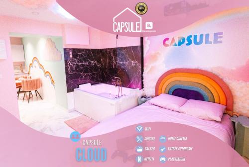 Capsule Cloud - Jacuzzi - Projecteur Cinema - Tourcoing