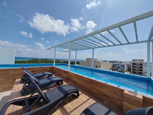 Nuevo! Hermoso Estudio Cerca De La 5ta Av-pool-gym By Yeah - Playa del Carmen