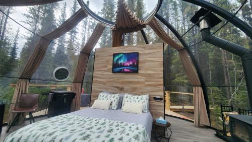 Rocky Mountain Escape - Log Cabins & Aurorasphere Glamping Dome - Rock Lake - Alberta