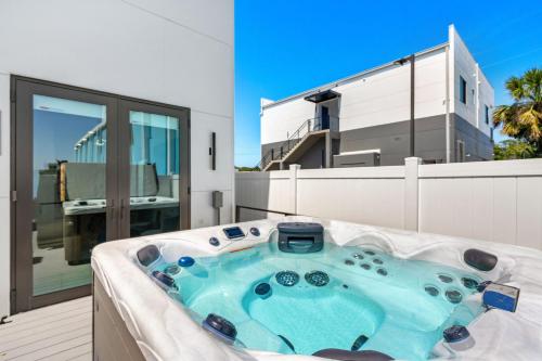 Salty Serenity Villa - New Luxe Escape With Hot Tub Spa & Rocket Views - Walk To Beach - Cocoa Beach, FL