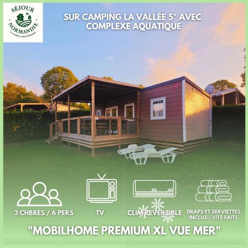 Houlgate-206- Mobilhome Premium 6 Personnes Camping 5 Etoiles - Sejour Normandie - Paris Eure Gestio - Calvados
