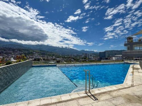 Apartamento Con Excelente Vista Con Piscina, Jacuzzi, Bbq Y Balcon - Bucaramanga