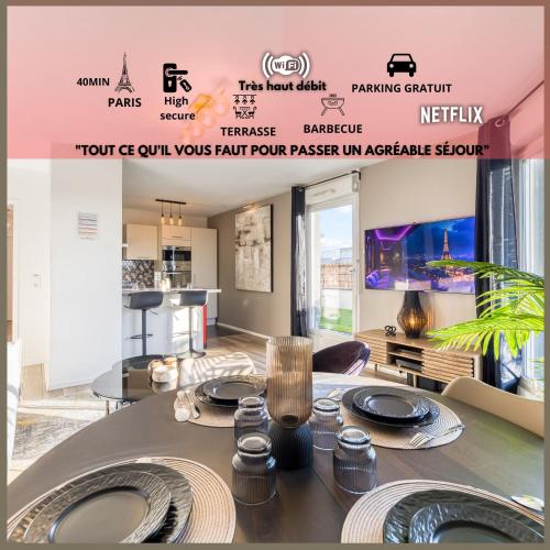 Skylounge- 8pers -Families - Pros -Terrace- Bbq -Parking- Wifi - Argenteuil