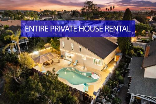 Entire Private House With Garage, Pool, King Bed, Gated Yard, 4 Bedrooms 3 Bathrooms, In Rancho Pena - San Diego, CA