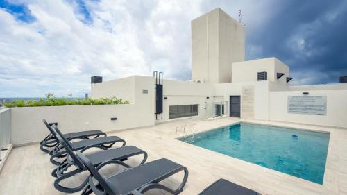 Loft With Balcony And Rooftop Pool - The Avenue - Asuncion