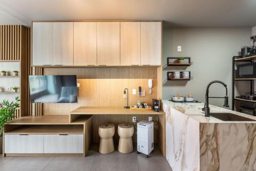 Studio Moderno Com Piscina E Academia - Z1001 - Paraíso