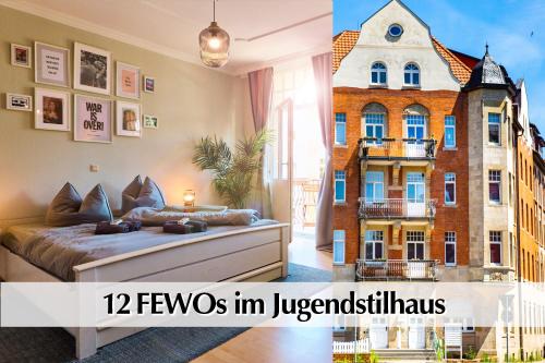 12 Fewos Im Jugendstilhaus Mit Aufzug, Großer Terrasse, Kingsize-betten, 250mbts Wlan, 55 Zoll Smart - Erfurt