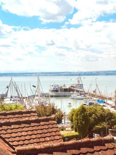 Seeloge Mit Dachterrasse Direkt Am Westhafen In Hagnau Am Bodensee - Markdorf