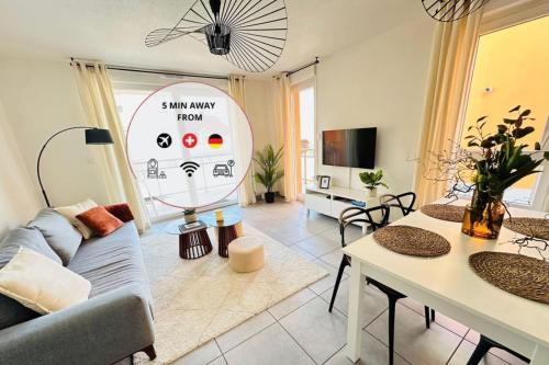 Bright Apartment 5 Min From Basel With Balcony & Free Private Parking - Basel