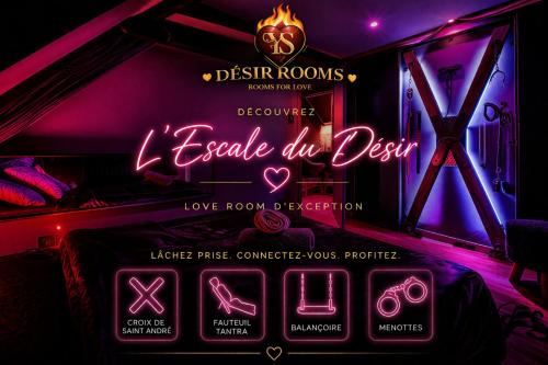 Love Room Escale Du Desir - Balancoire D'amour, Croix De Saint Andre, Menottes Et Fauteuil Tantra By - Oberbronn