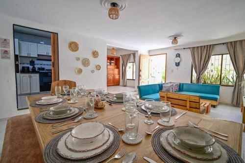 Casa Con Piscina Y Terraza Privada A Pasos De La Playa - Cartagena