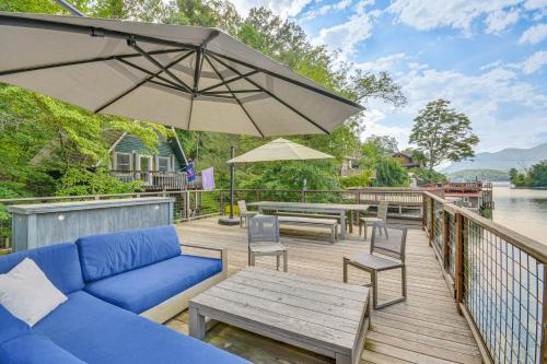 Waterfront Lake Lure A-frame W/ Dock & Scenic Deck - Lake Lure, NC