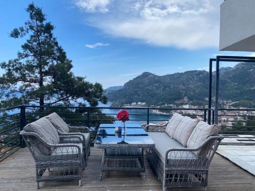 Luxury Sea View Apartment 1 Bedroom Pool Parking - Ичмелер