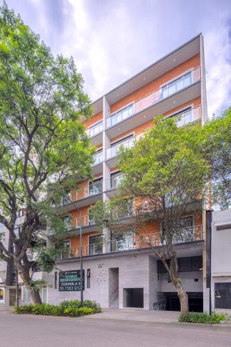 Refined Spacious Studio, Ac, Balcony, Pool & Gym - Mexico City