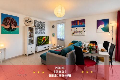 " Regussol Colore " Piscine - Linge Fourni - Wifi - Castelnau-d'Estrétefonds