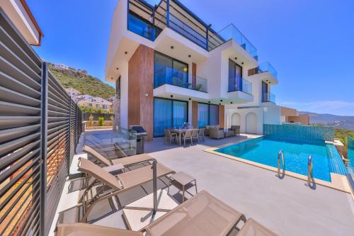 Villa Sky Line - Private Pool - Panoramic Sea View - 卡什