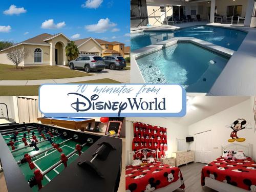 Bright & Spacious Disney Home - Private Pool, Heated Spa & Game Room - Sleeps 14 - St. Cloud, FL