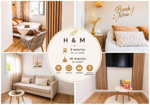 Easy Check-in Studio Disney 10 Min Parking Wifi Netflix - Bussy-Saint-Georges
