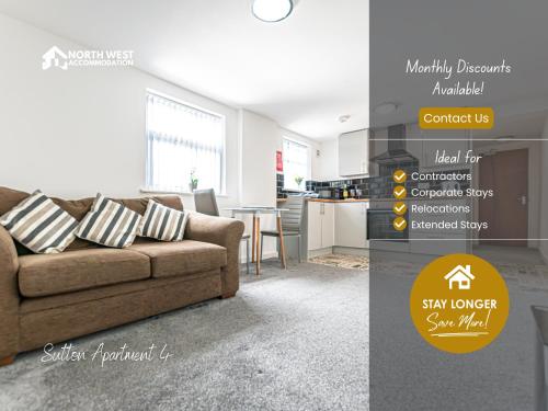 Modern Serviced Apartments In St Helens With Free Wifi Ideal For Leisure Or Work Stays By North West - Warrington