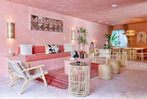 Combo Marrakesh House Kesh · Duplex, 2 Joint Houses.10br, 7.5 Bath, 22 Guest - Mexico State