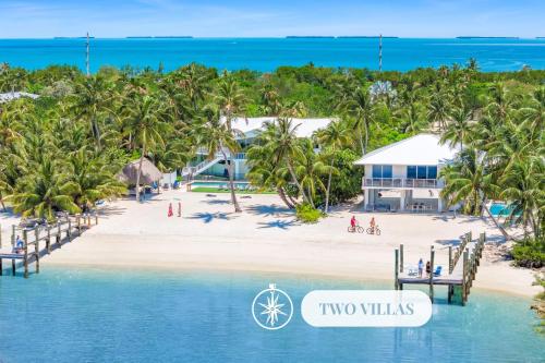 Beachfront Estate - Two Villas Heated Pools Docks Dolphin Mahi Key - Islamorada, FL