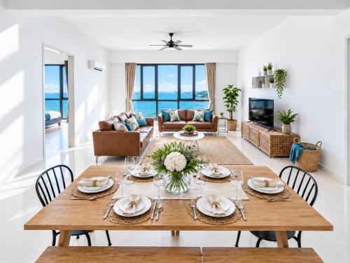 High Floor Family Seaview 3br For 10 Bathtub & Sauna Jazz Suites Gurney - Kedah