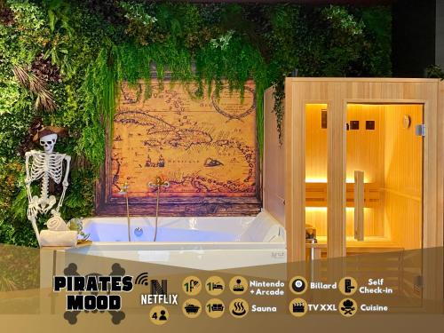Pirate Mood - Jacuzzi - Sauna - Jeux D'arcade - Billard - Nintendo - Tv Xxl - Charleroi