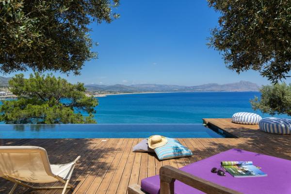 Architect Desinged Villa On A Hill With Spectacular Views Over Vlycha Bay - Lindos