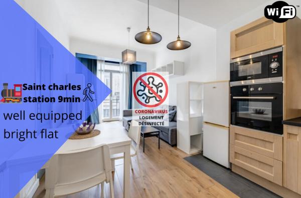 Charming Bright And Equipped Apartment - Mimet