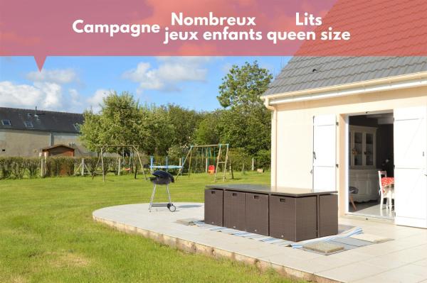 Maison Confortable Séjour Spacieux, Belle Terrasse Avec Grand Jardin Avec Jeux Extérieurs Près Bayeux Et Omaha Beach - Blay