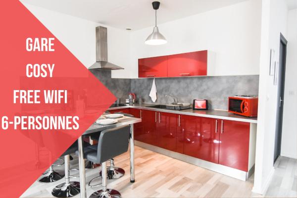 Appartement "Le Terminus " Gare-cosy-wifi 6 Personnes - Saint-Quentin