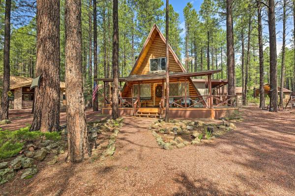 Fire Pit Table A-frame Cabin In Pinetop-lakeside - Arizona