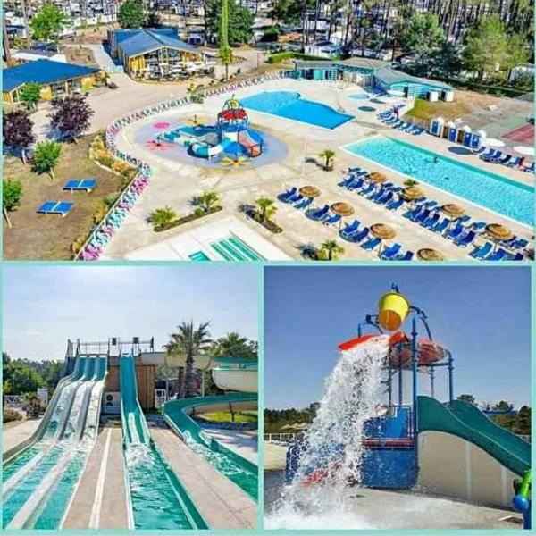 Camping Des Dunes De Contis Mobilhome 3ch, - Contis-Plage
