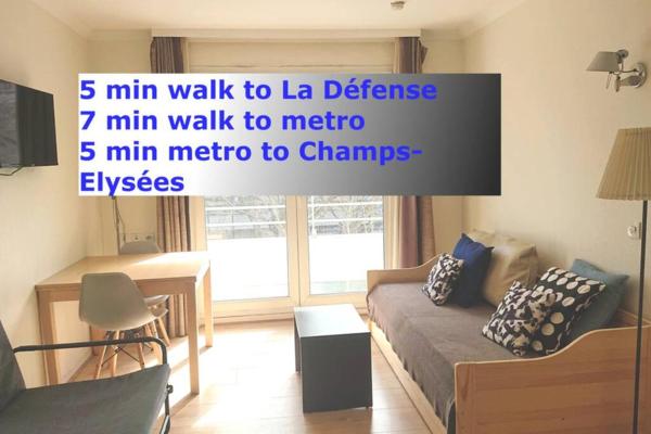 7 Min Walk Metro Line 1-la Defense Charras - Achères