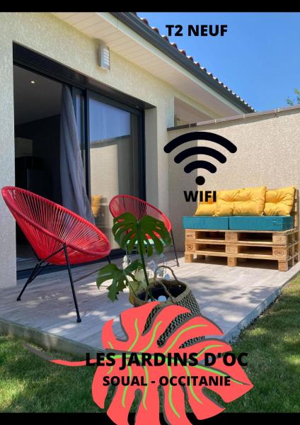 Les Jardins D'oc - Wifi, Terrasse Et Jardinet - Appart T2 Neuf - Tarn