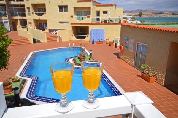 Ferienwohnung Playa 2 - Pool - Meerblick - 50m Strand - Wifi - Costa Calma