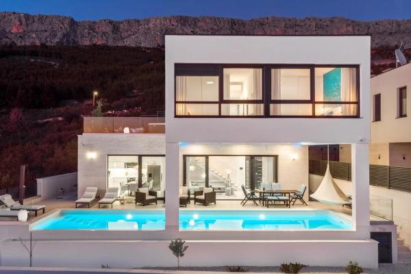 New! Villa Lemon With Heated Infinity Pool, A Hot Tub, A Cinema Room, Sea Views, 6 Pax - Podstrana