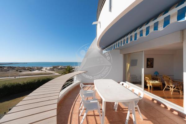 As4269 - Studio Cabine Direct Sur Plage Vue Mer Et Parking Privé Et Numéroté - Plage de l'Espiguette