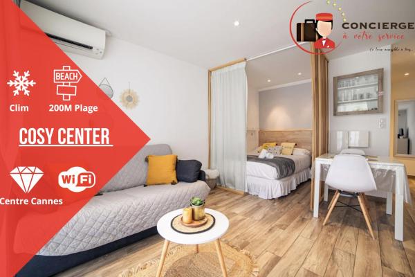 Cocoon Center - Rue D'antibes - 200m Plage- Clim - Wifi - Unique - Plage de Cannes