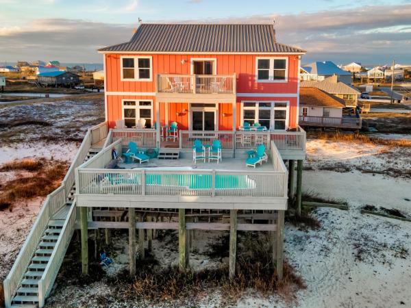 Wave Loudest - Enjoy The Private, Gulf View, Heated Pool And The Game Room With Gulf View Balcony Home - Dauphin Island, AL