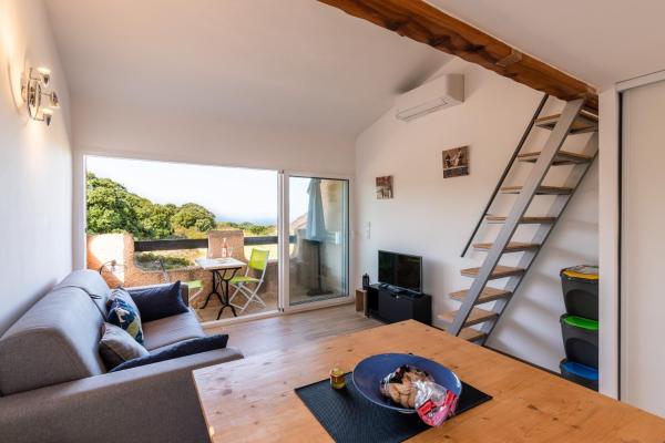 Ambroggio - Grand Studio Avec Mezzanine - Vue Mer - Lumio