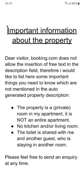 Nicole, Not For Parties, Not A Hotel, Room With Shared Bathroom, No Kitchen - Amsterdam