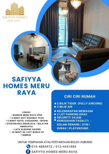 Safiyya Homes Meru Raya - Wifi/netflix - Ipoh