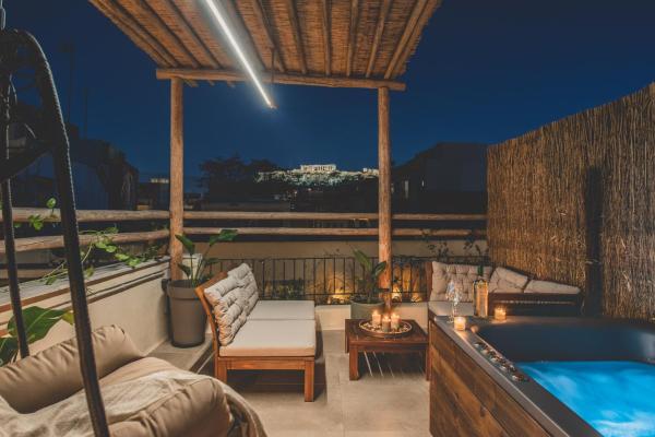 Luxury Apartment With Acropolis View Terrace And Jacuzzi - Living Stone Moonstone - Atenas