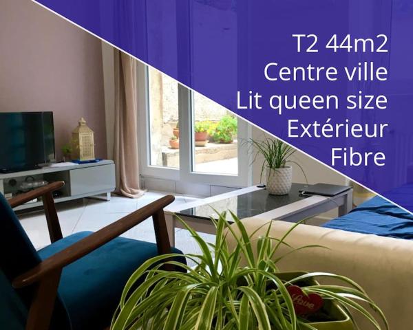 T2 Centre Ville- 44m2- Terrasse -Queen Bed - Saint-Étienne