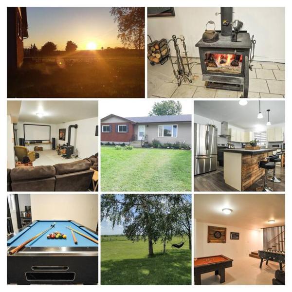 Modern Rustic Home With Woodstove & Pool Table - Owen Sound